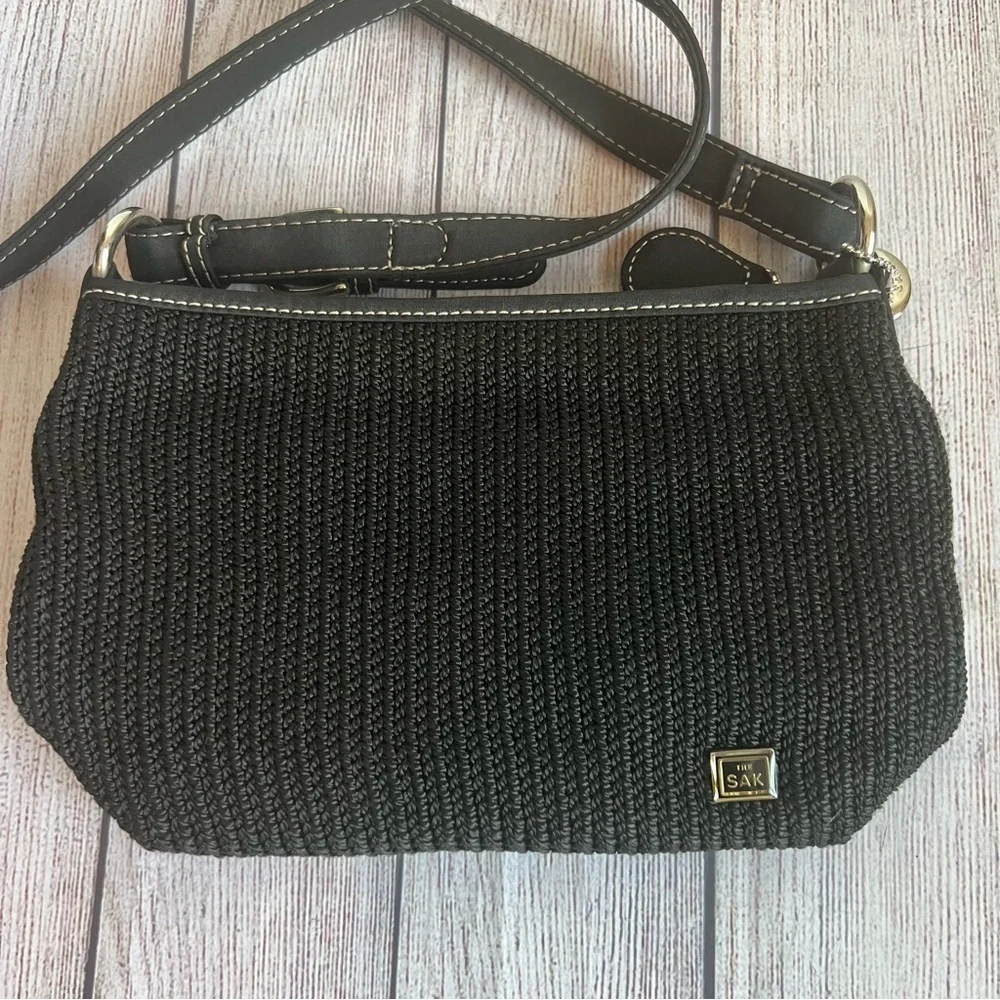 The Sak | Bags | The Sak Black Mini Knit Hobo Bag Purse | Poshmark